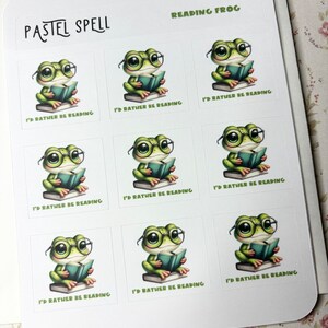 Reading Frog Stickers for Book Lovers, Cute Frogs Book Tok - Etsy