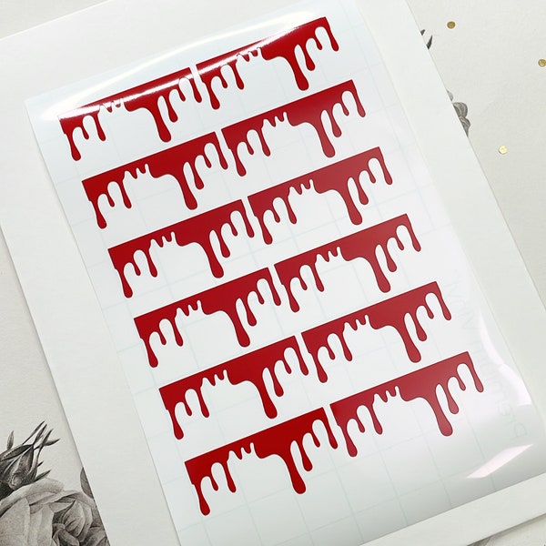 Fake Blood Drip Stickers - Etsy
