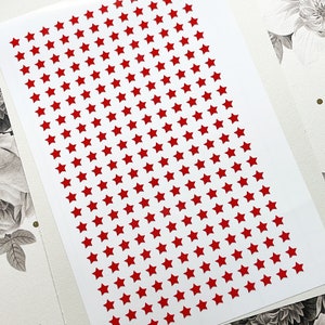 4mm Tiny Red Star Stickers, Vinyl Star Stickers, Planner Stickers ...