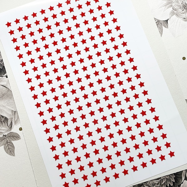 Red Star Stickers - Etsy