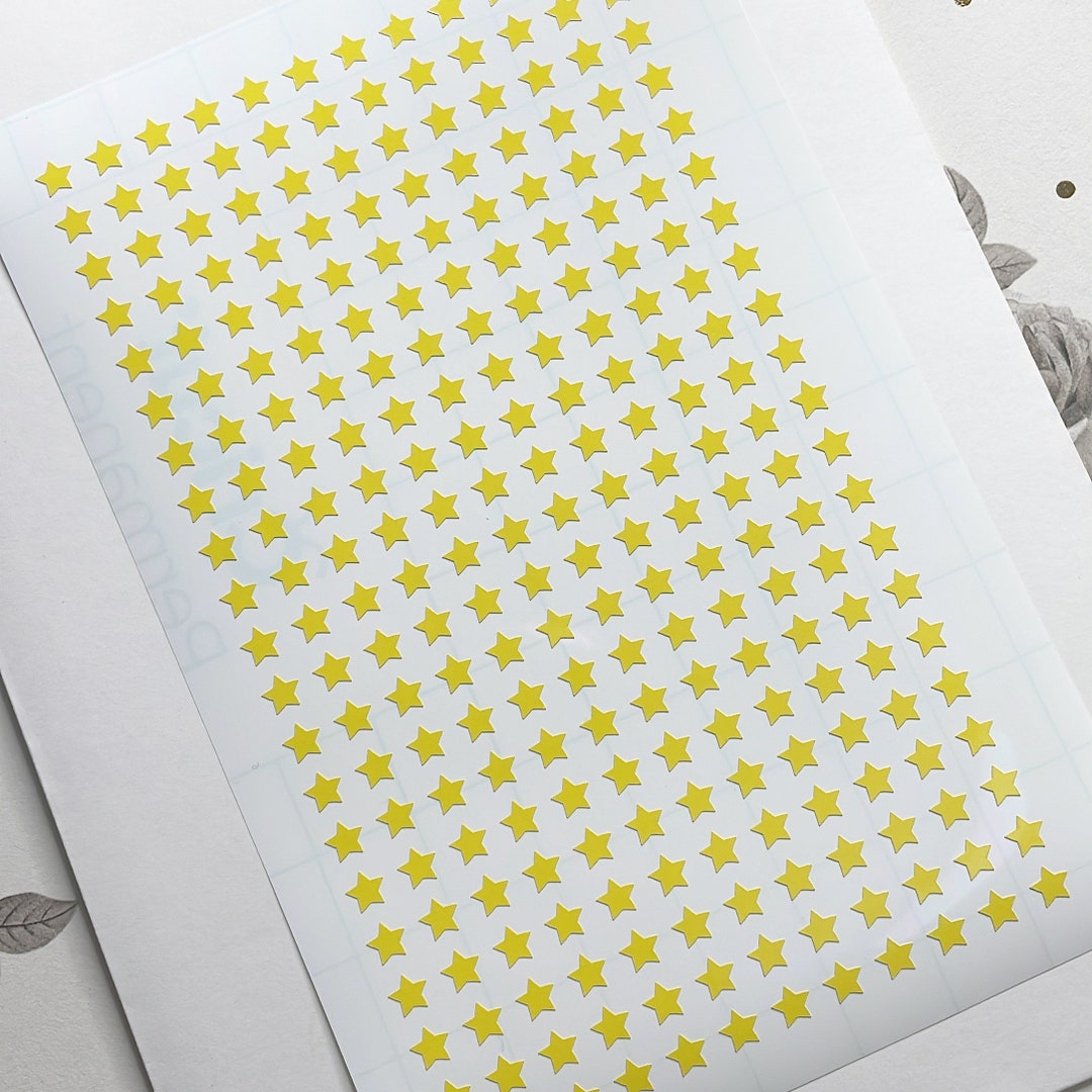 4mm Tiny Yellow Star Stickers Vinyl Star Stickers Planner - Etsy
