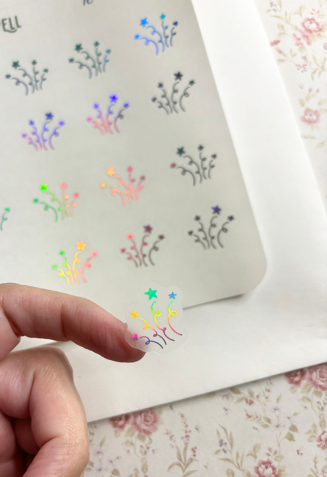Holographic Firework Stickers, Party Stickers for Invitations - Etsy