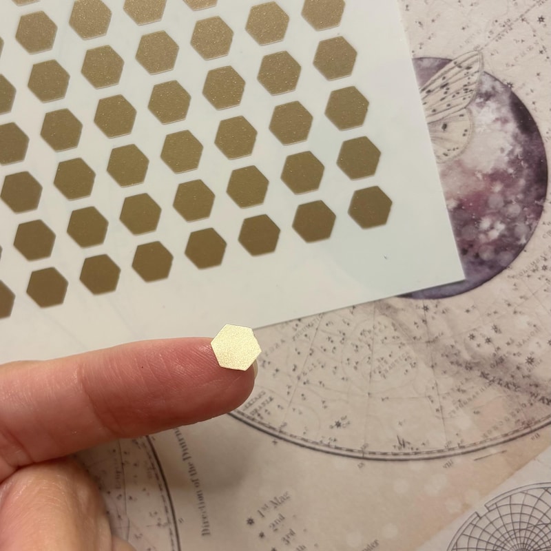 Hexagon Mirror Stickers - Etsy