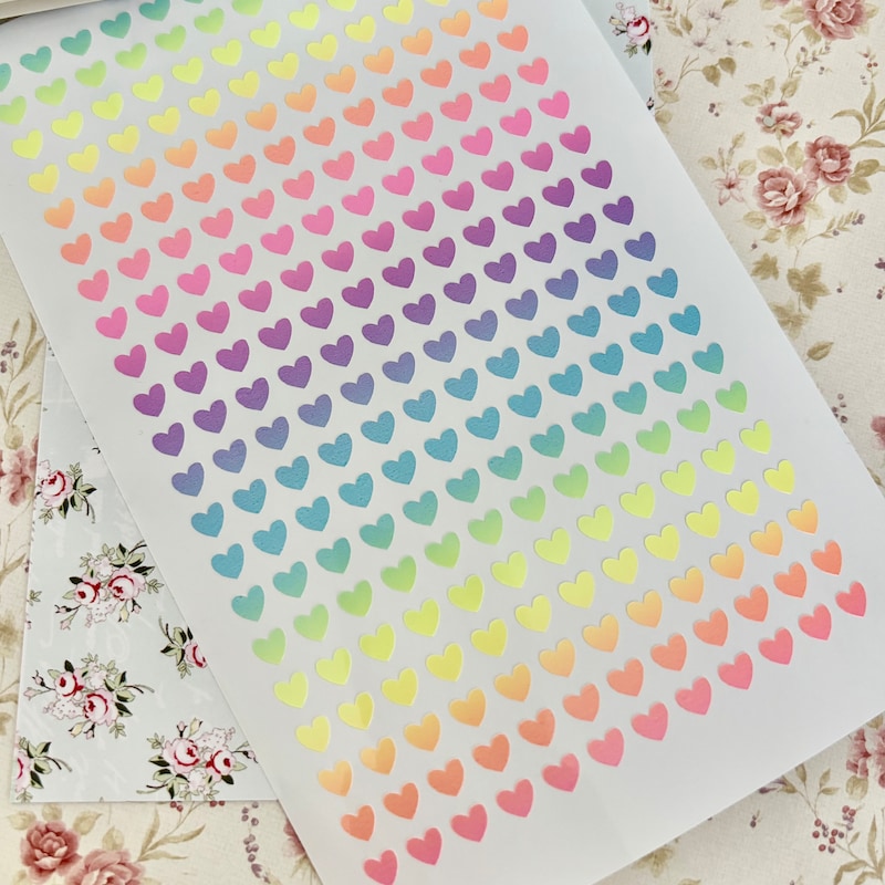 Small Heart Stickers - Etsy