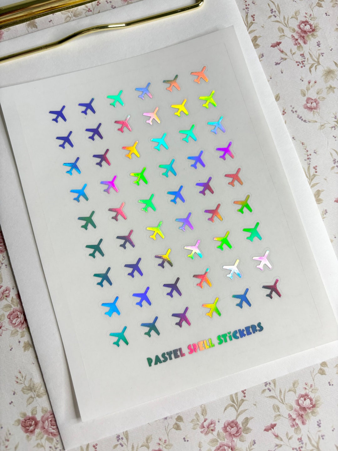 10mm Holographic Airplane Stickers, Travel Stickers, Travel Planner ...