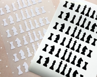 Chess Pieces Stickers One Inch Round Seals - Etsy