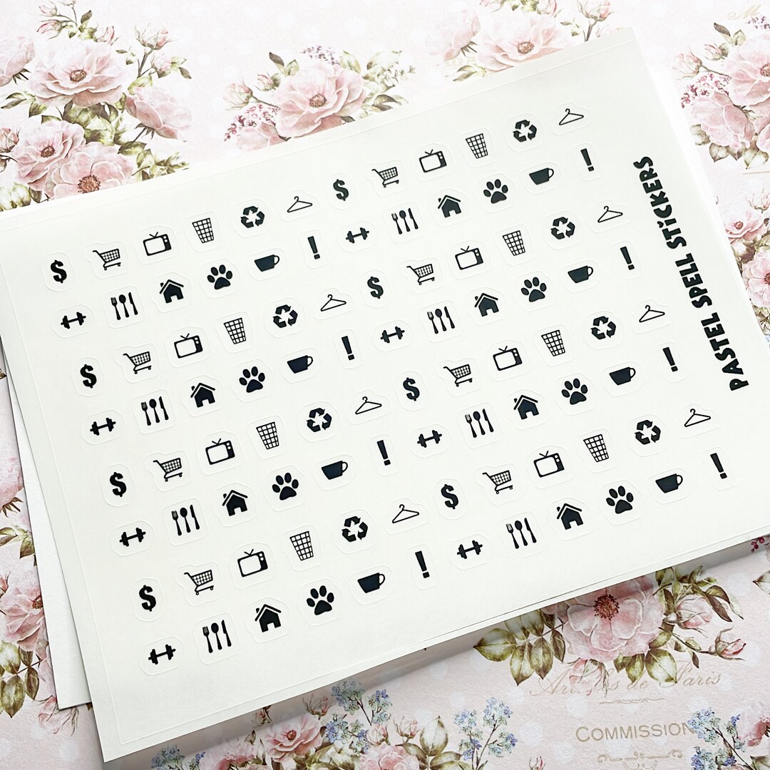 Daily Chores Stickers, Clear Stickers, Holographic Option, Planner ...