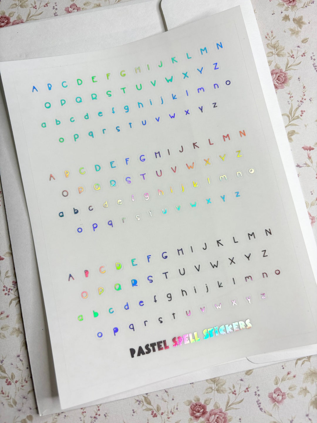 Tiny Letter Stickers, Blush Font, Uppercase Letters, Lowercase Letters ...