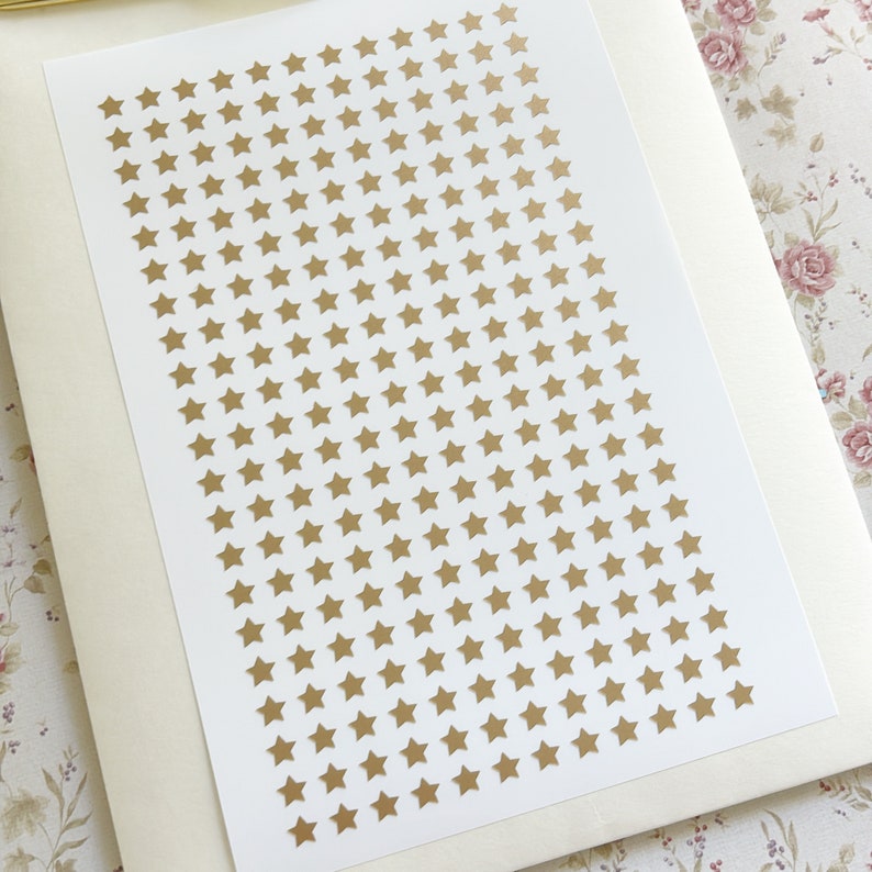 Champagne Gold Star Stickers: 4mm Waterproof Vinyl Decals - Etsy