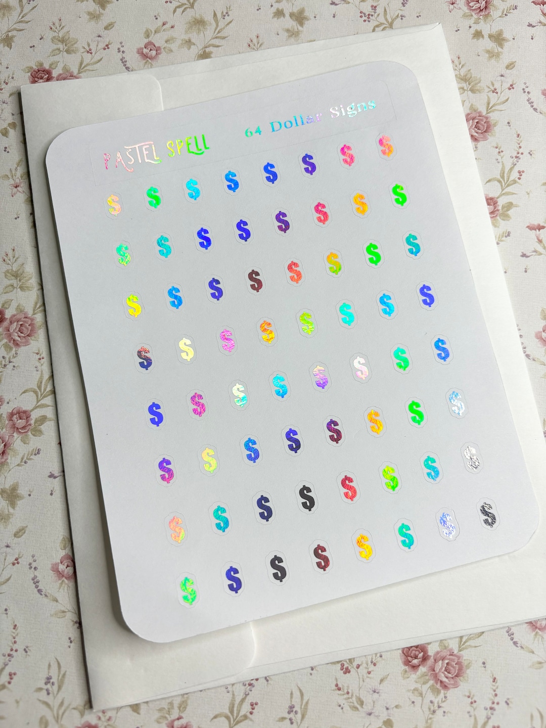 Holographic Dollar Sign Stickers, Planner Stickers, Budget Stickers ...
