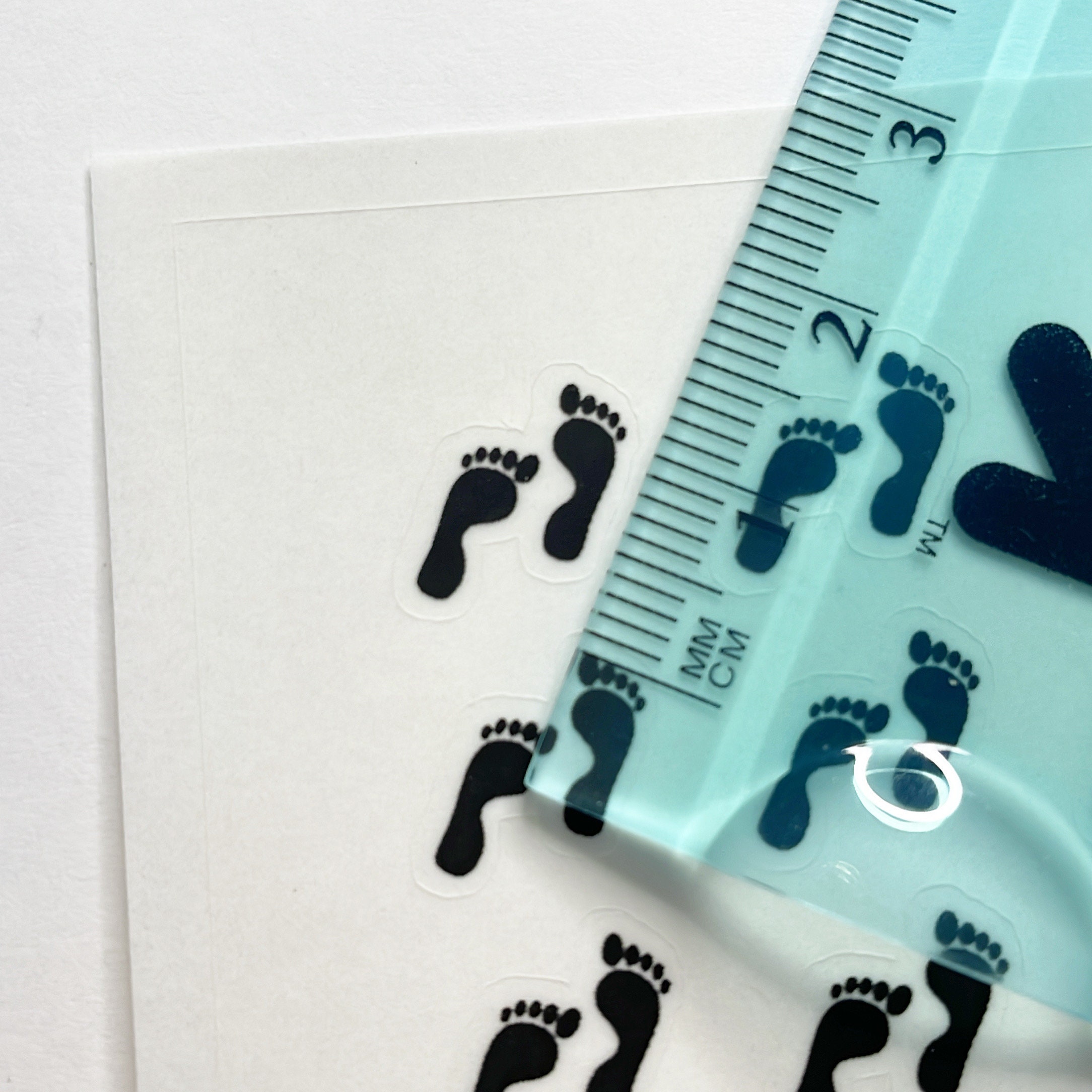 10mm Feet Stickers Clear Footprint Stickers Cute Stickers - Etsy
