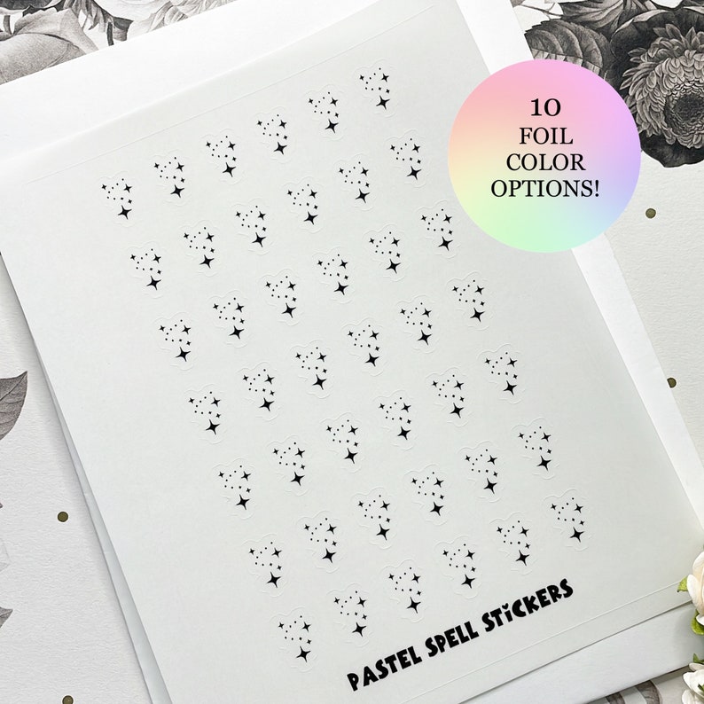 Sparkle Stickers Holographic Sparkle Stickers Option Star - Etsy