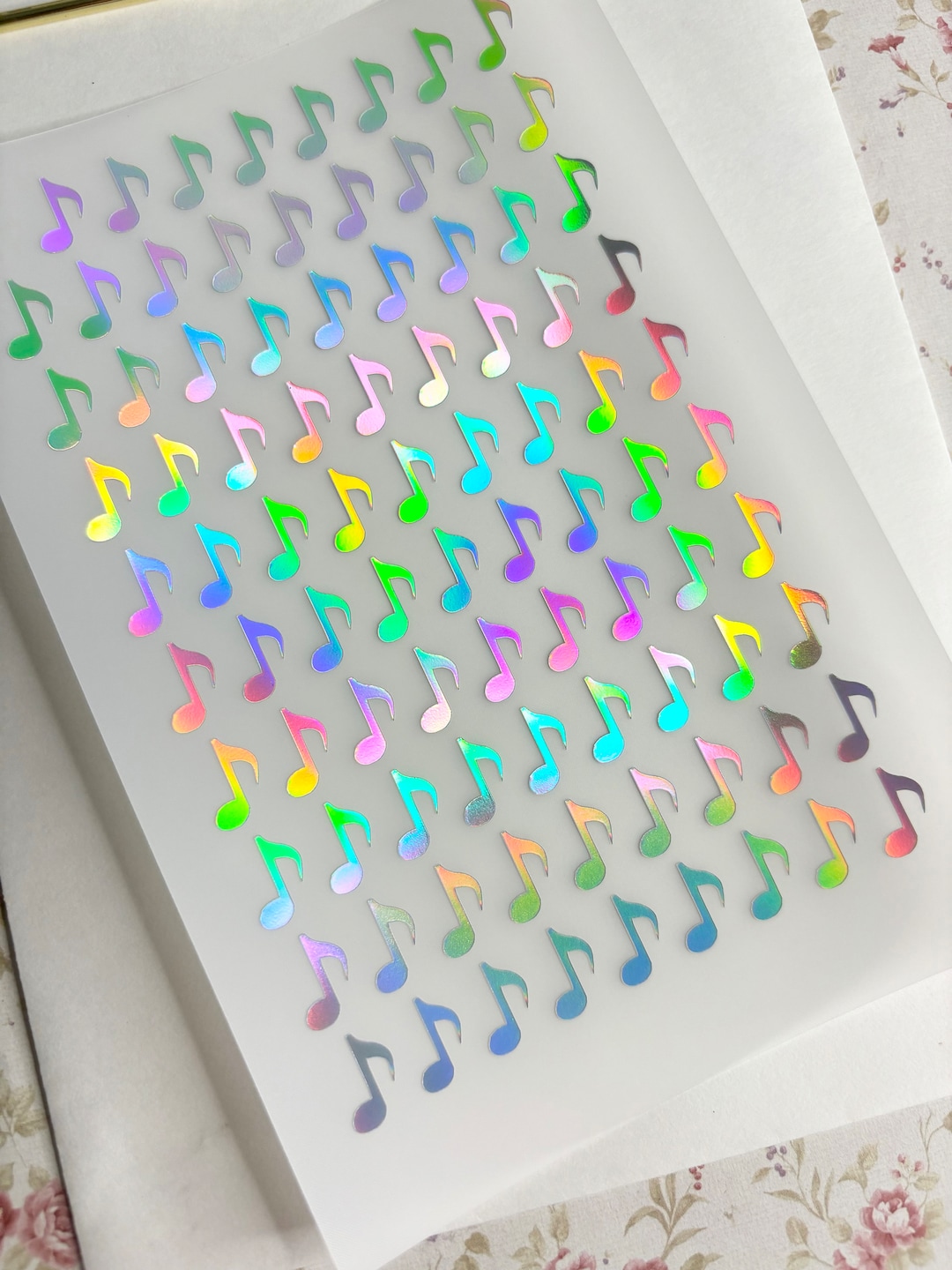 10mm Vinyl Holographic Musical Notes Stickers - Etsy