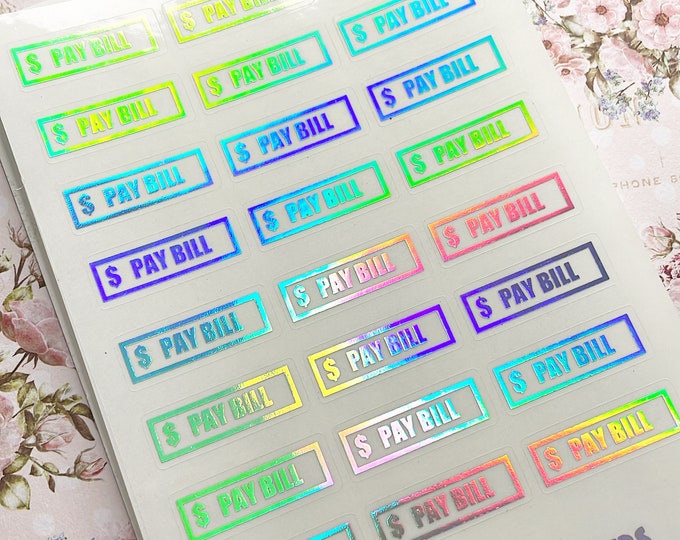 PAY BILL Stickers, 30x10mm Schedule Stickers, Functional Stickers ...