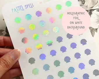 Clam Shell Stickers One Inch Round Seals - Etsy