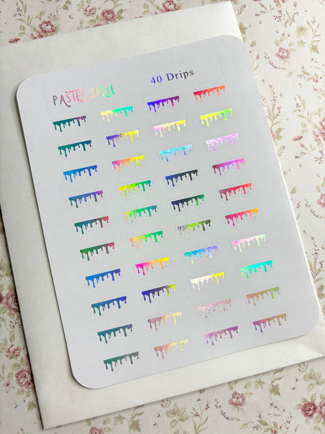 20mm Tiny Holographic Blood Drip Stickers, Halloween Stickers, Vampire ...