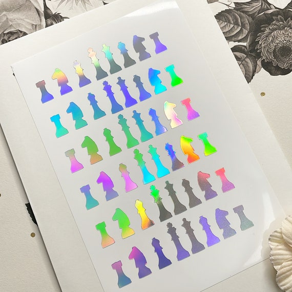 Holographic Chess Pieces Decals Chess Stickers Vinyl - Etsy