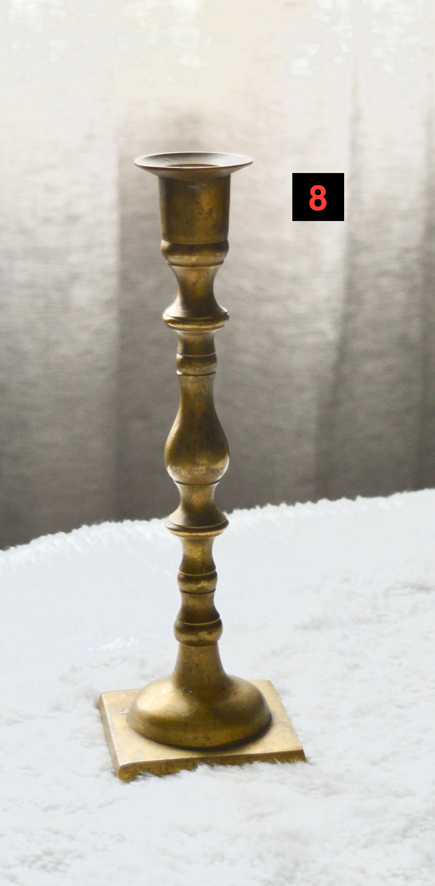 Graduated Brass Candlesticks, Skinny Stemmed Assorted Candle Holders, Brass Candle Holder Sets ...