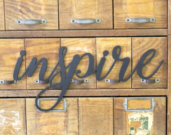 Inspire Word Art, Metal Art, Metal Wall Art, Home Decor, Metal Wall ...