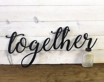Together Sign, Together Wood Sign, Together Wall Decor, Thanksgiving ...