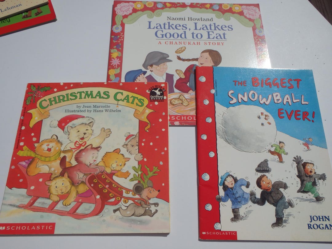 Vintage Children's Holiday Book Lot: Christmas Cats, Biggest Snowball ...