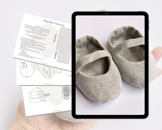 Baby Slipper PDF Sewing Pattern & Instructions | Etsy