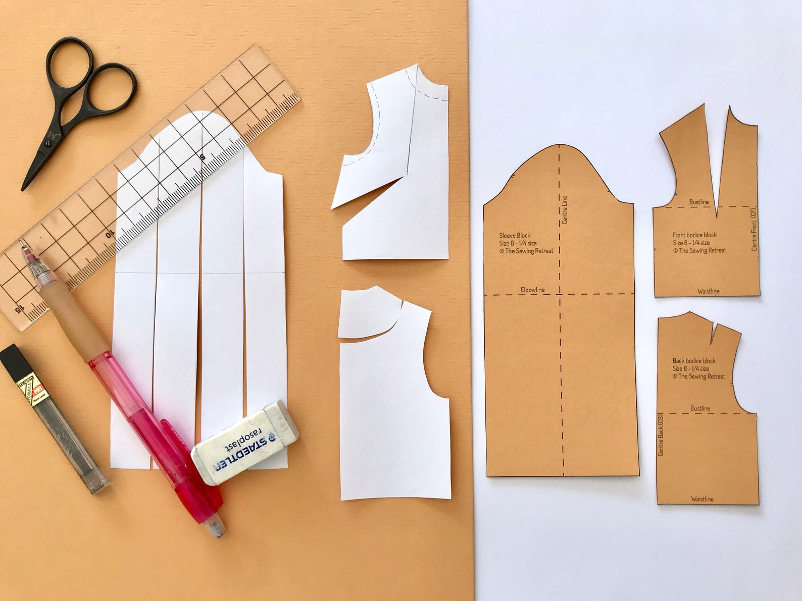 Printable Quarter-scale Bodice and Sleeve Pattern Blocks - Etsy