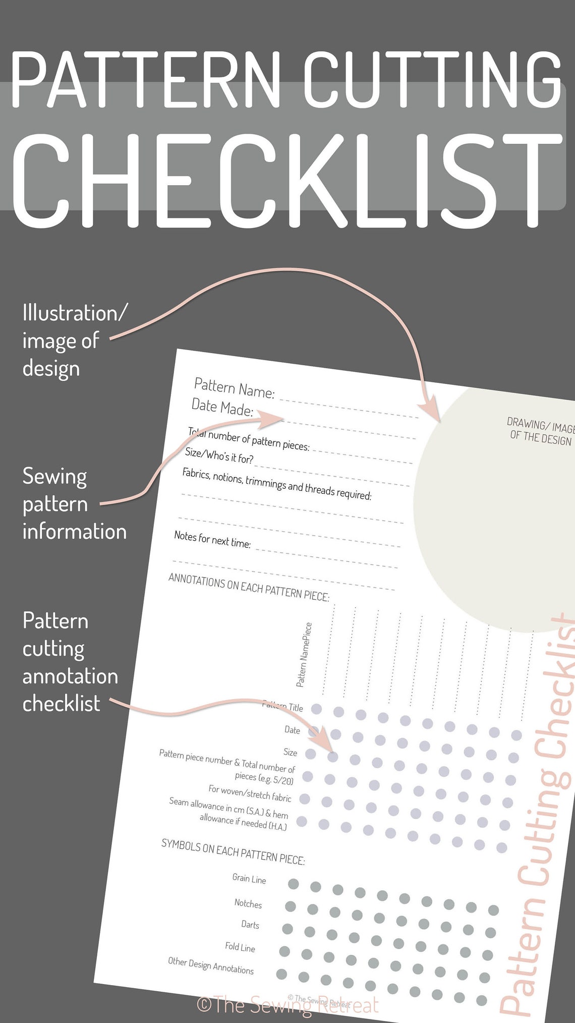 Printable Pattern Cutting Checklist and Sewing Pattern Organiser - Etsy