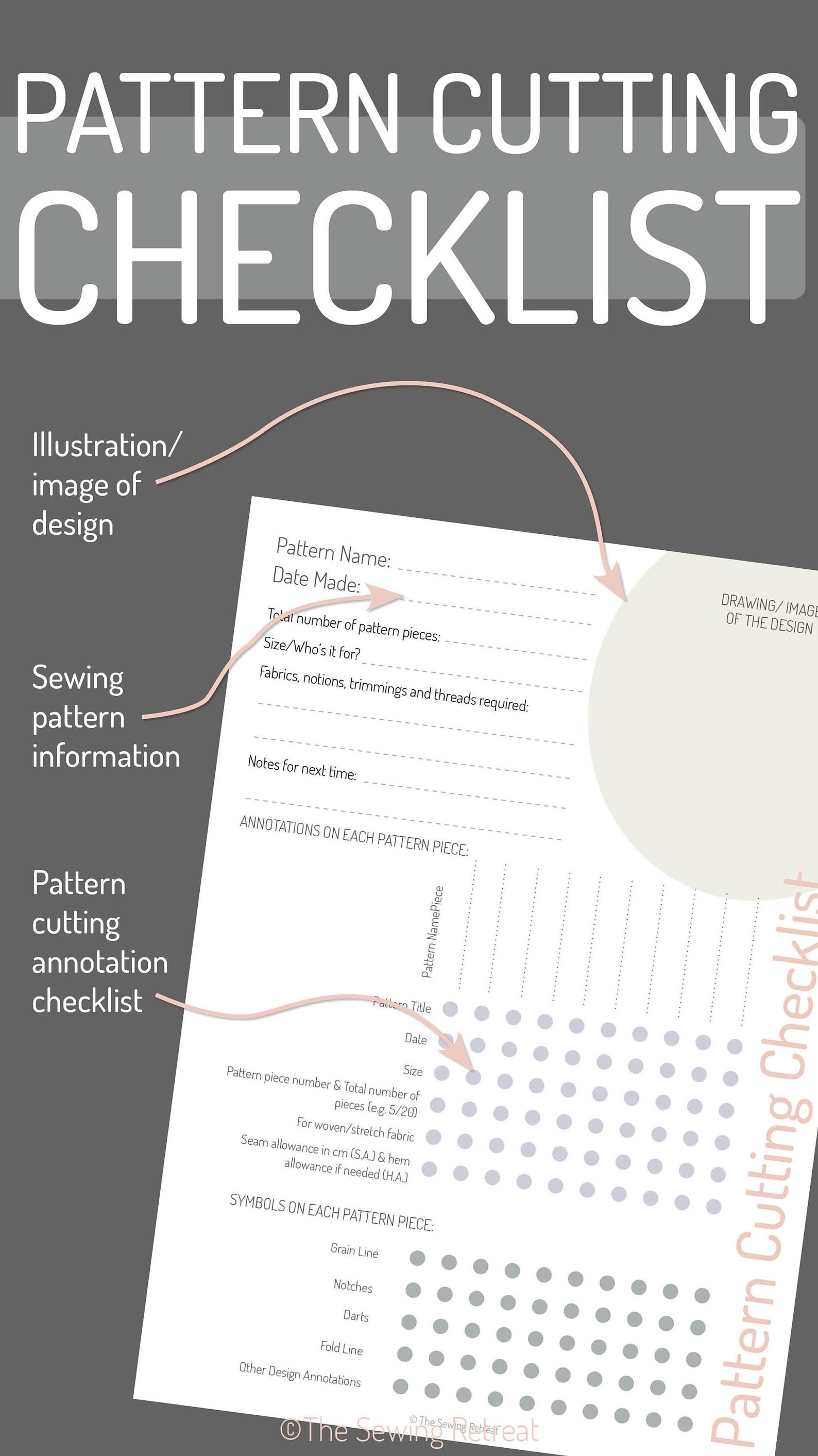 Printable Pattern Cutting Checklist and Sewing Pattern Organiser - Etsy