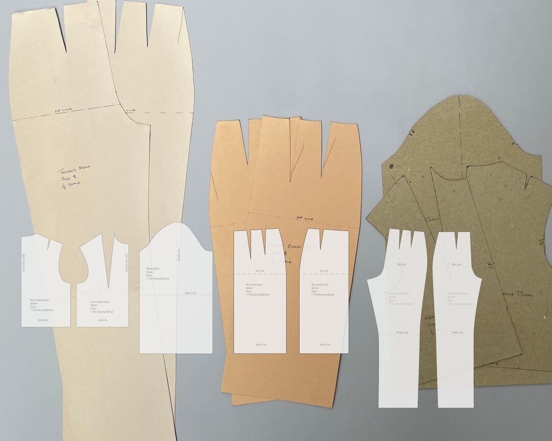 Full-scale Woven Pattern Block Bundle | Printable Pdf | Size 4-24 UK ...