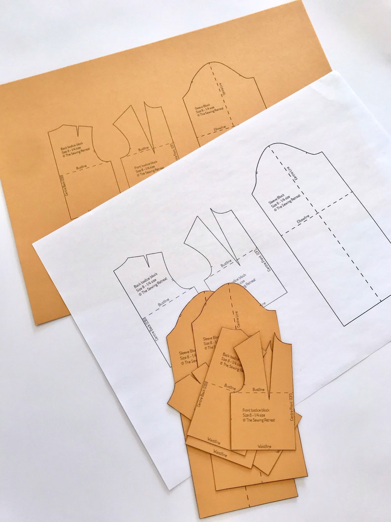 Printable Quarter-scale Bodice and Sleeve Pattern Blocks - Etsy