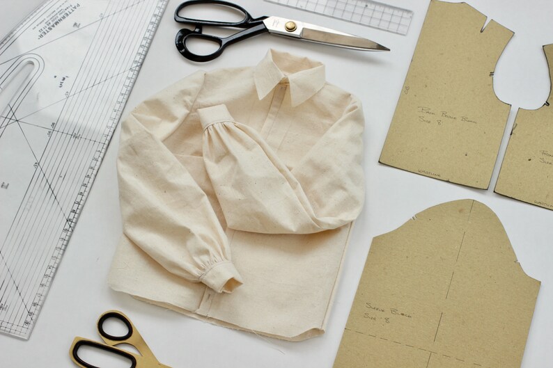 Half-scale Woven Bodice and Sleeve Pattern Blocks | Printable Pdf ...