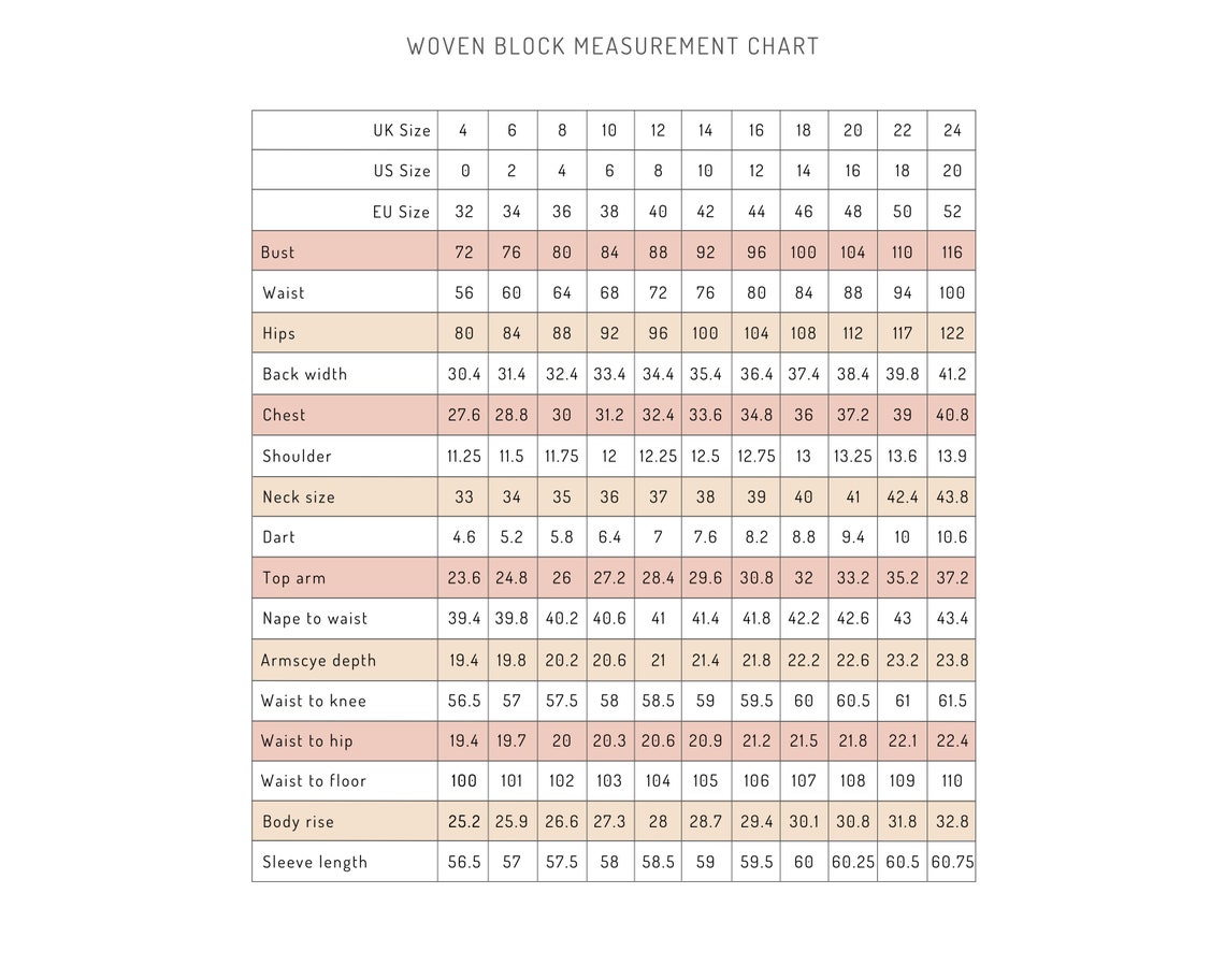 Full-scale Woven Pattern Block Bundle | Printable Pdf | Size 4-24 UK ...