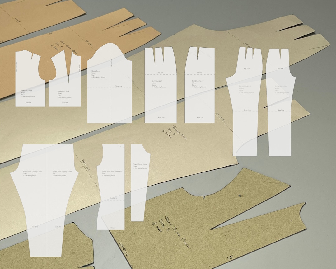 Ultimate Full-scale Woven and Stretch Pattern Block Bundle | Printable ...