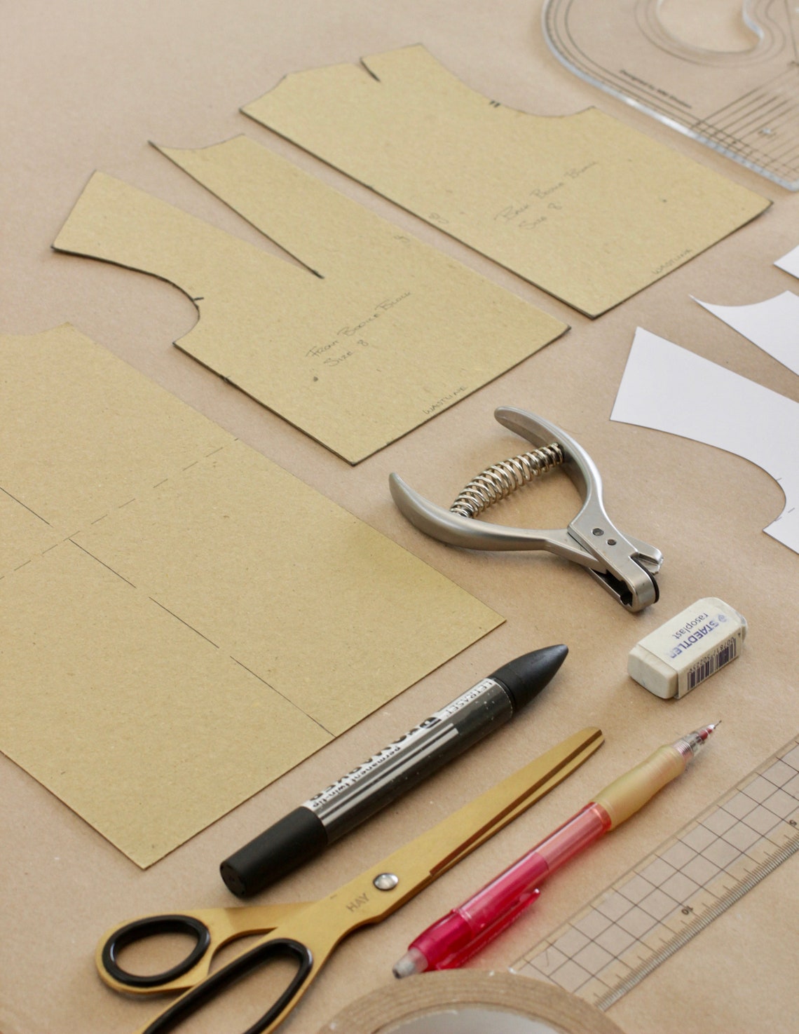 Half-scale Woven Bodice and Sleeve Pattern Blocks | Printable Pdf ...