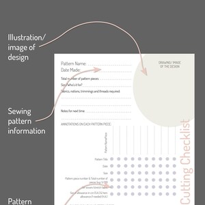 Printable Pattern Cutting Checklist and Sewing Pattern Organiser - Etsy