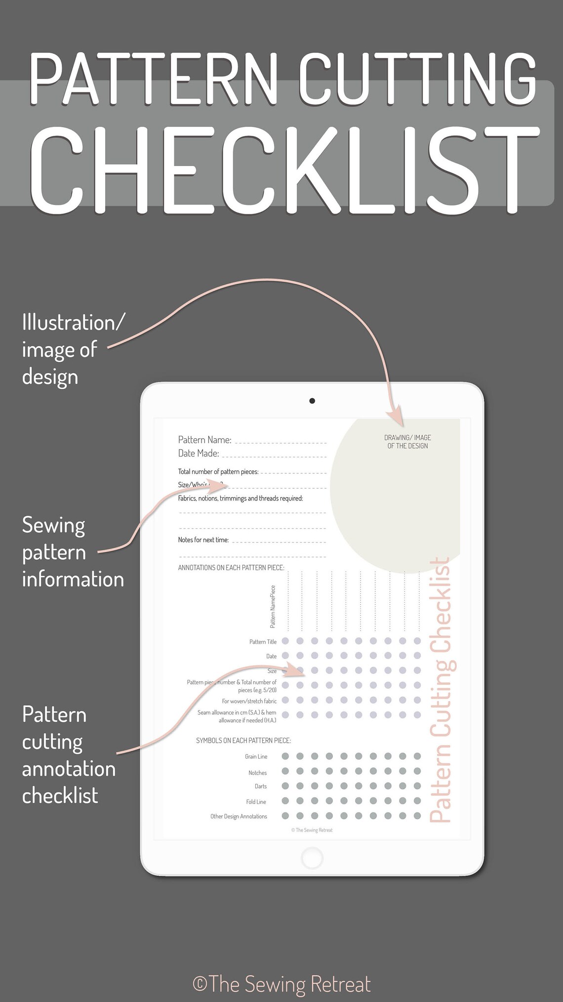 Printable Pattern Cutting Checklist and Sewing Pattern - Etsy
