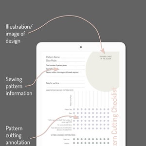 Printable Pattern Cutting Checklist and Sewing Pattern Organiser - Etsy