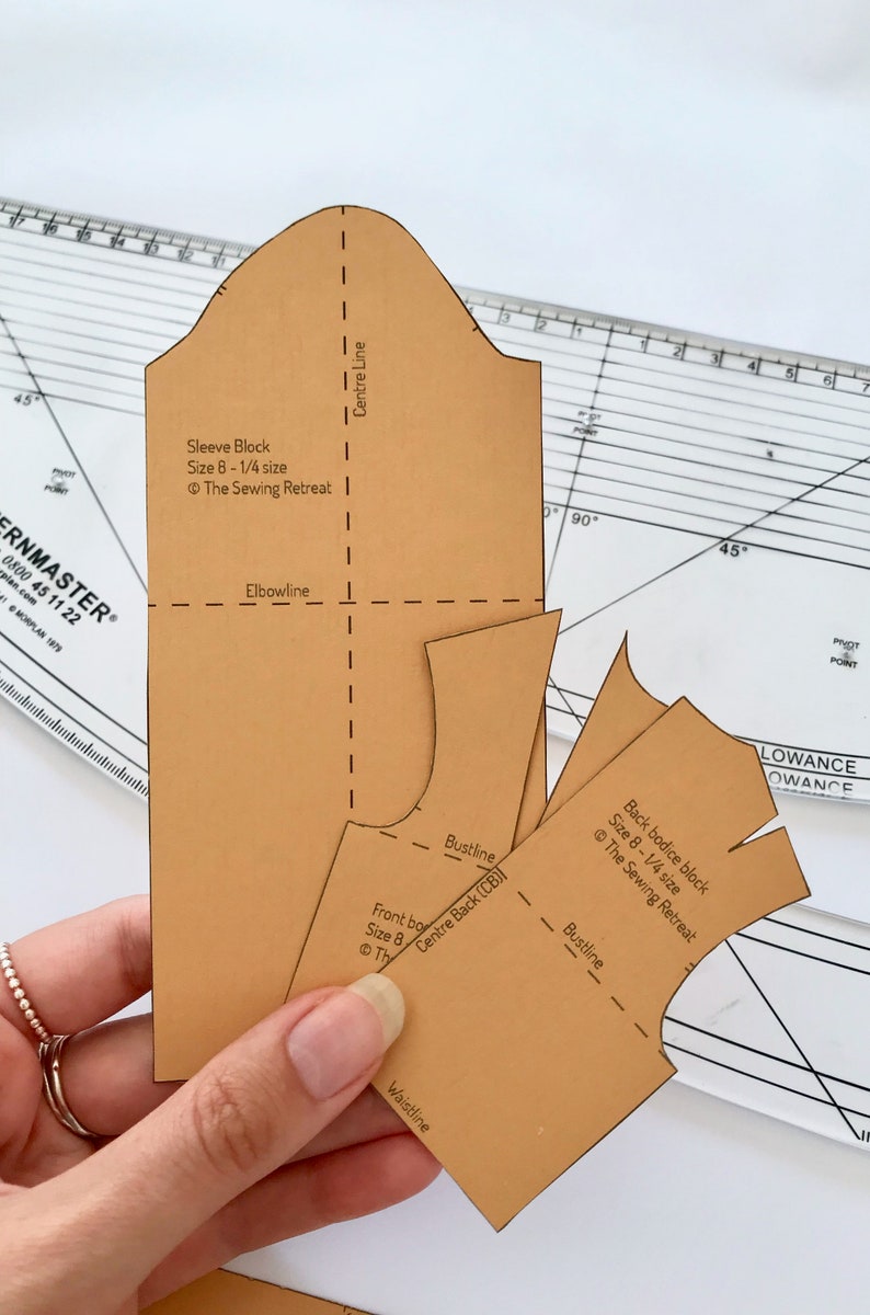 Printable Quarter-scale Bodice and Sleeve Pattern Blocks - Etsy
