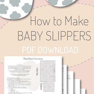 Baby Slipper PDF Sewing Pattern & Instructions - Etsy