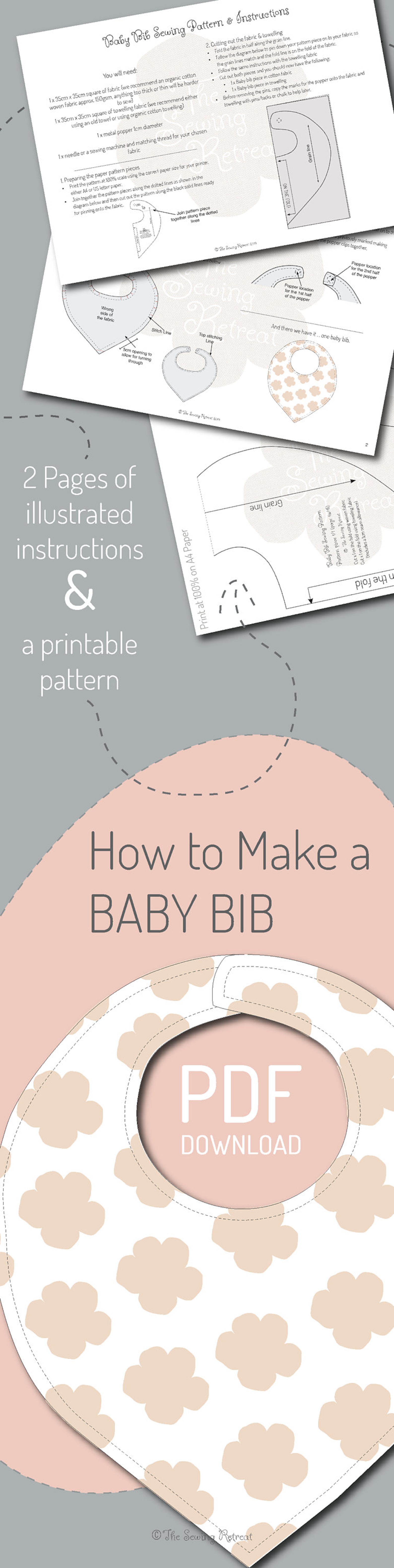 Baby Bib PDF Sewing Pattern & Instructions - Etsy