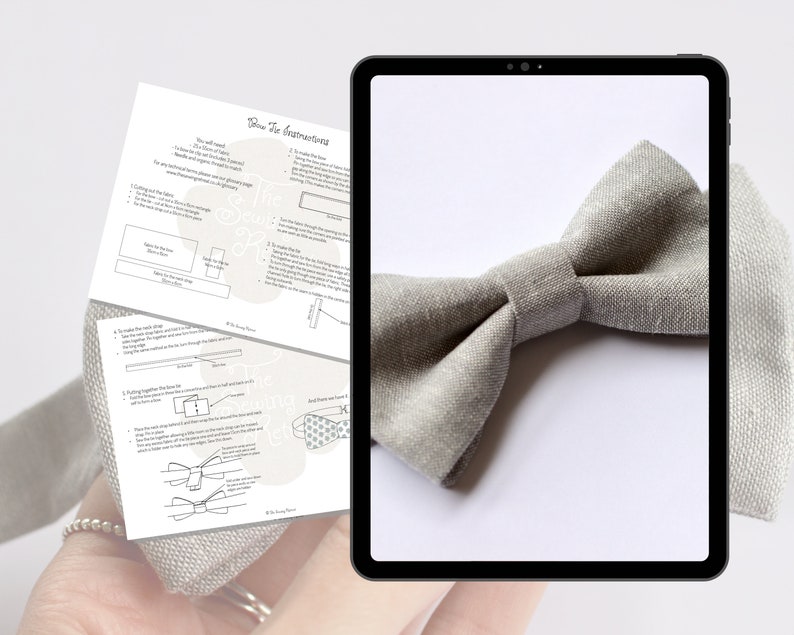 Bow Tie PDF Sewing Instructions With Illustrations - Etsy
