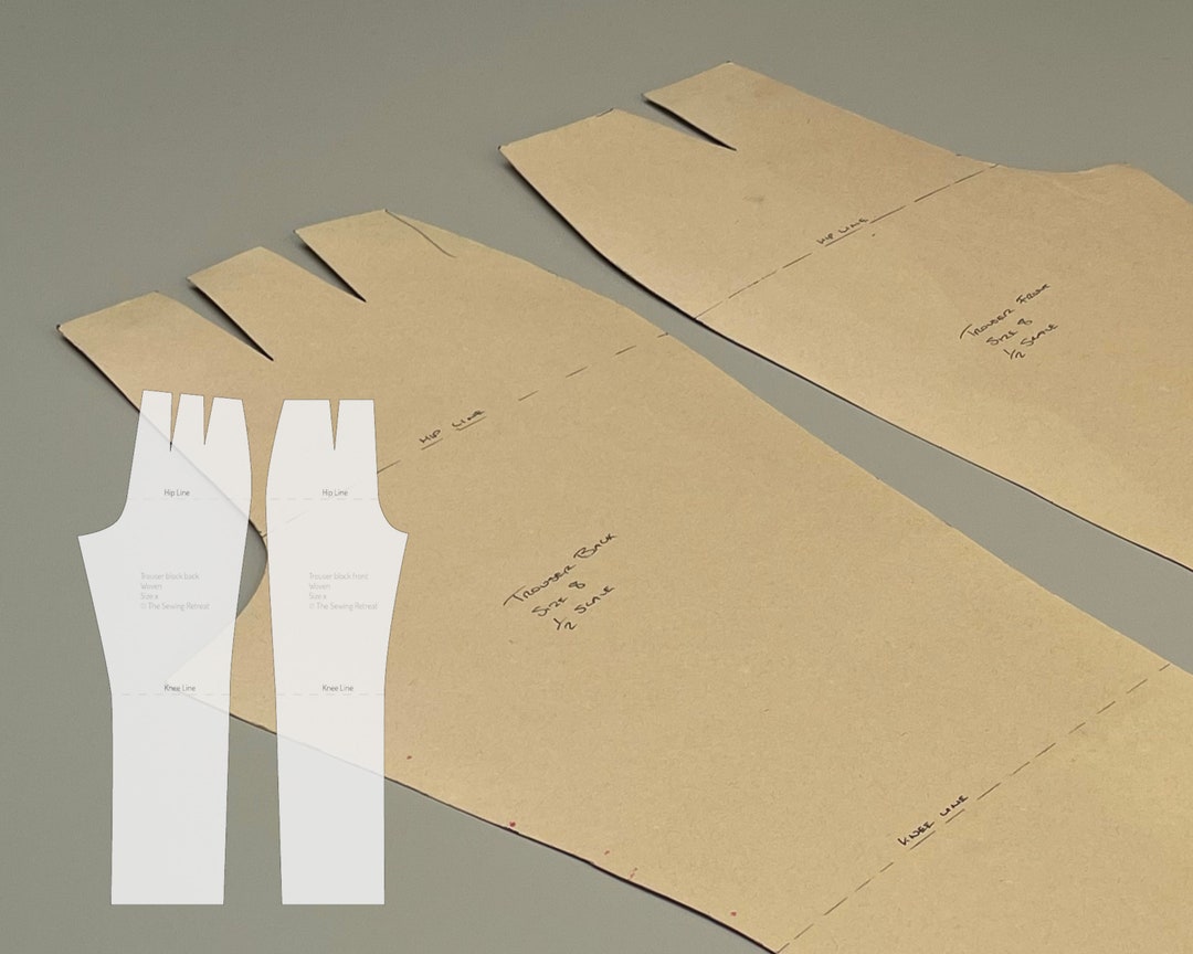 Full-scale Woven Trouser Pattern Blocks | Printable Pdf | Size 4-24 UK ...