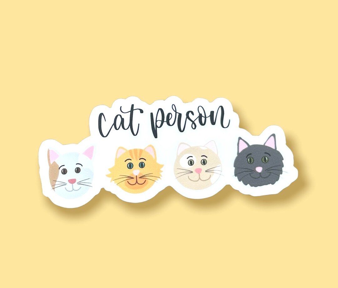 Cat Person Sticker - Etsy