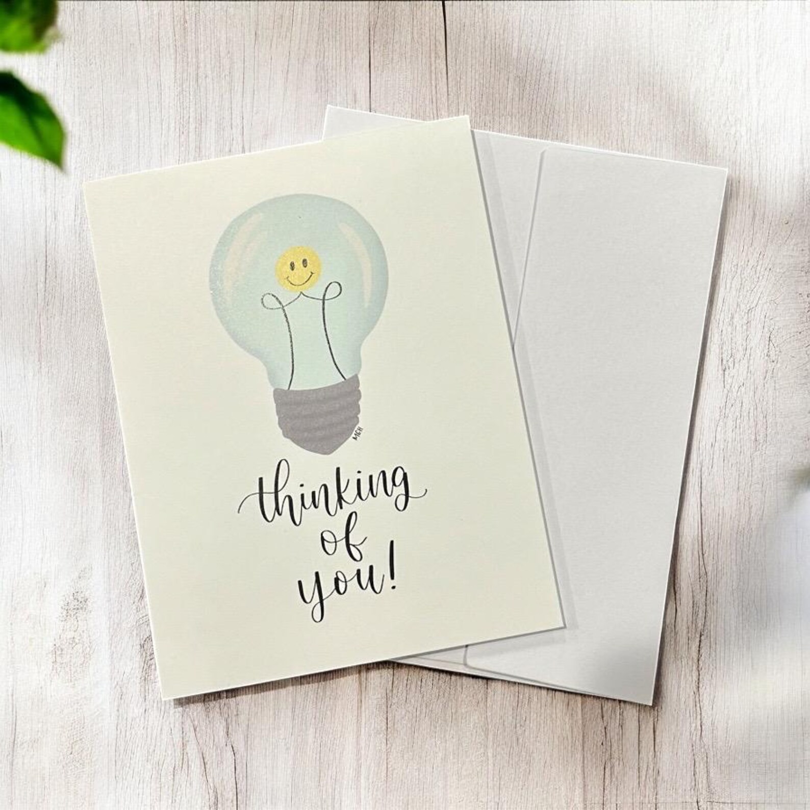 Thinking of You Lightbulb Notecard - Etsy