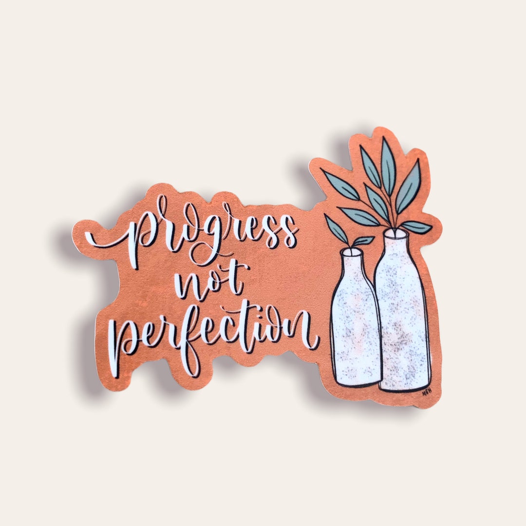 Progress Not Perfection Sticker - Etsy