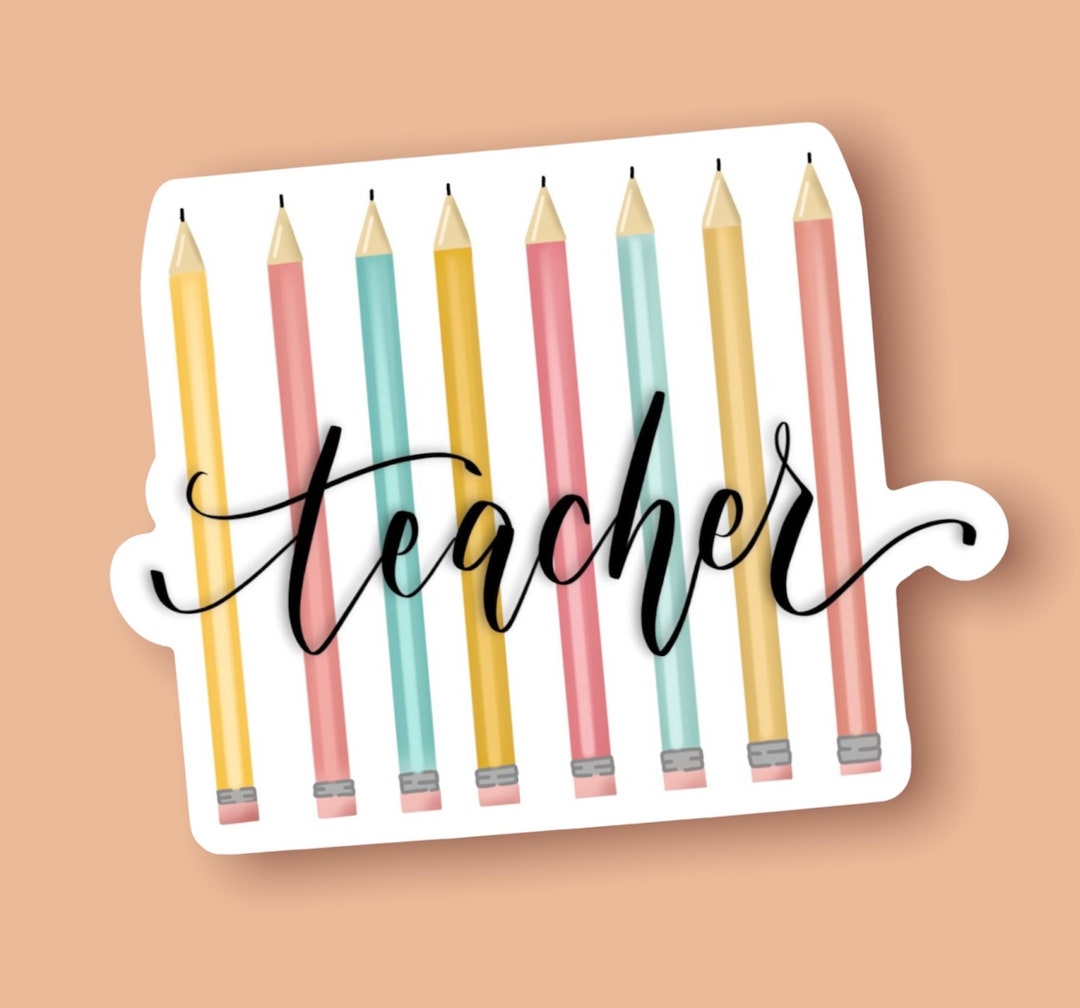 Teacher Pencils Sticker - Etsy