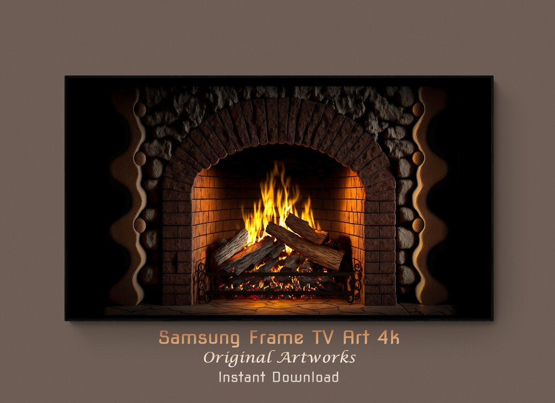 Samsung Frame TV 4K ORIGINAL Burning Fireplace Screen - Etsy