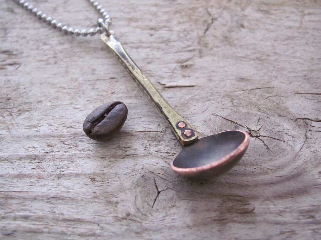 Spoon Necklace Mini Spoon Pendant Copper Spoon Forged Necklace Spoon ...