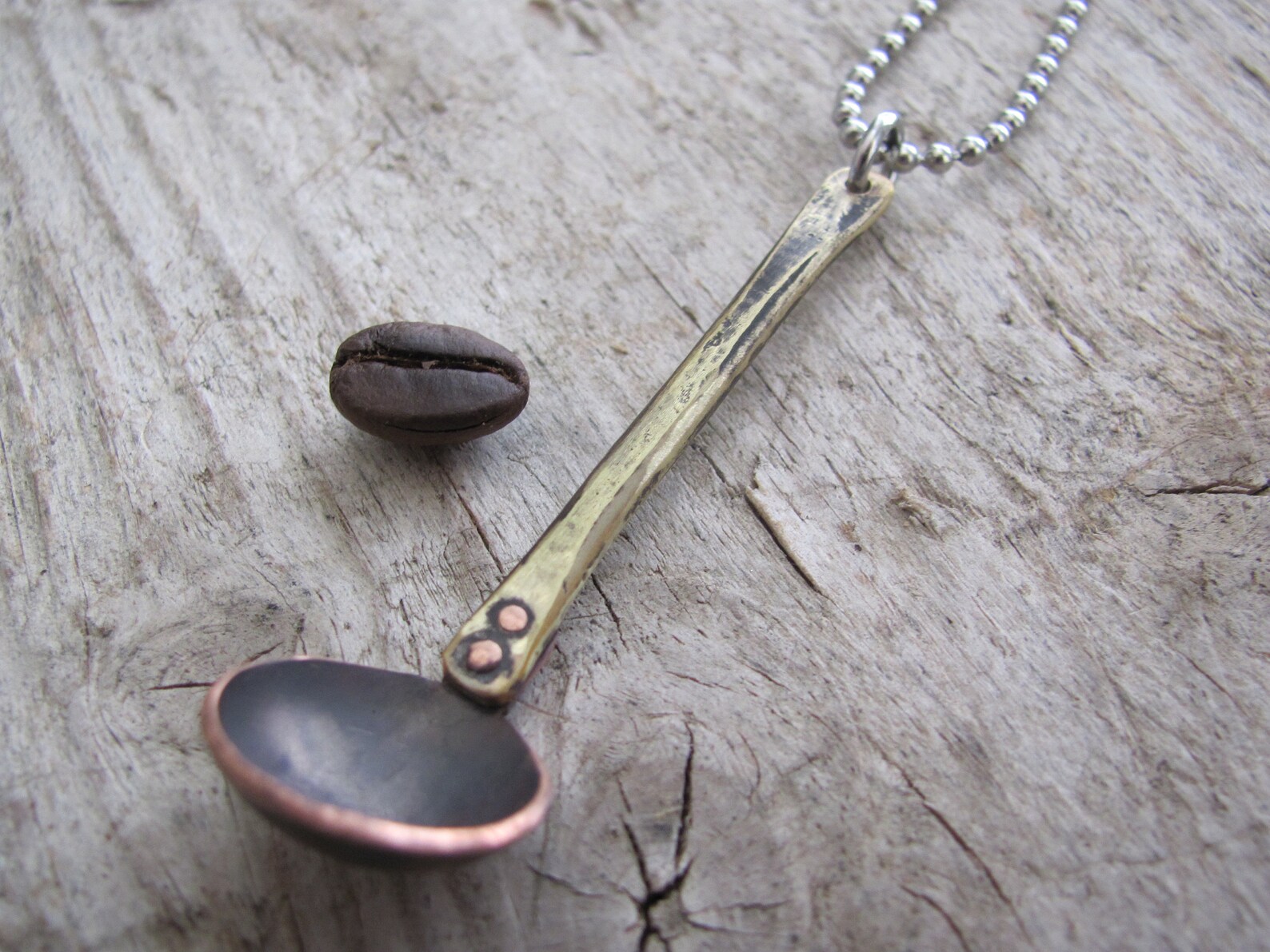 Spoon Necklace Mini Spoon Pendant Copper Spoon Forged Necklace - Etsy